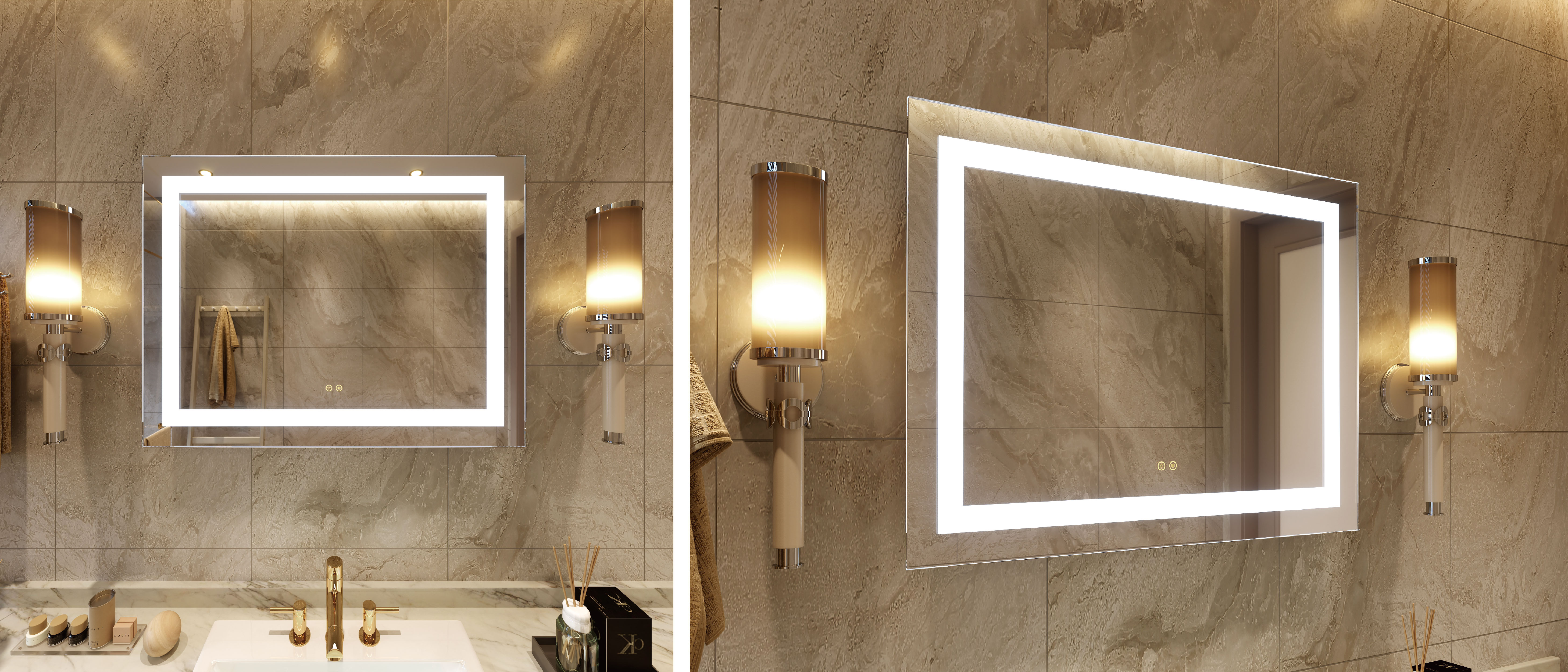 LED Mirror With Lights Rectangle Mirror Bathroom Wall Manufacture - Buy ...